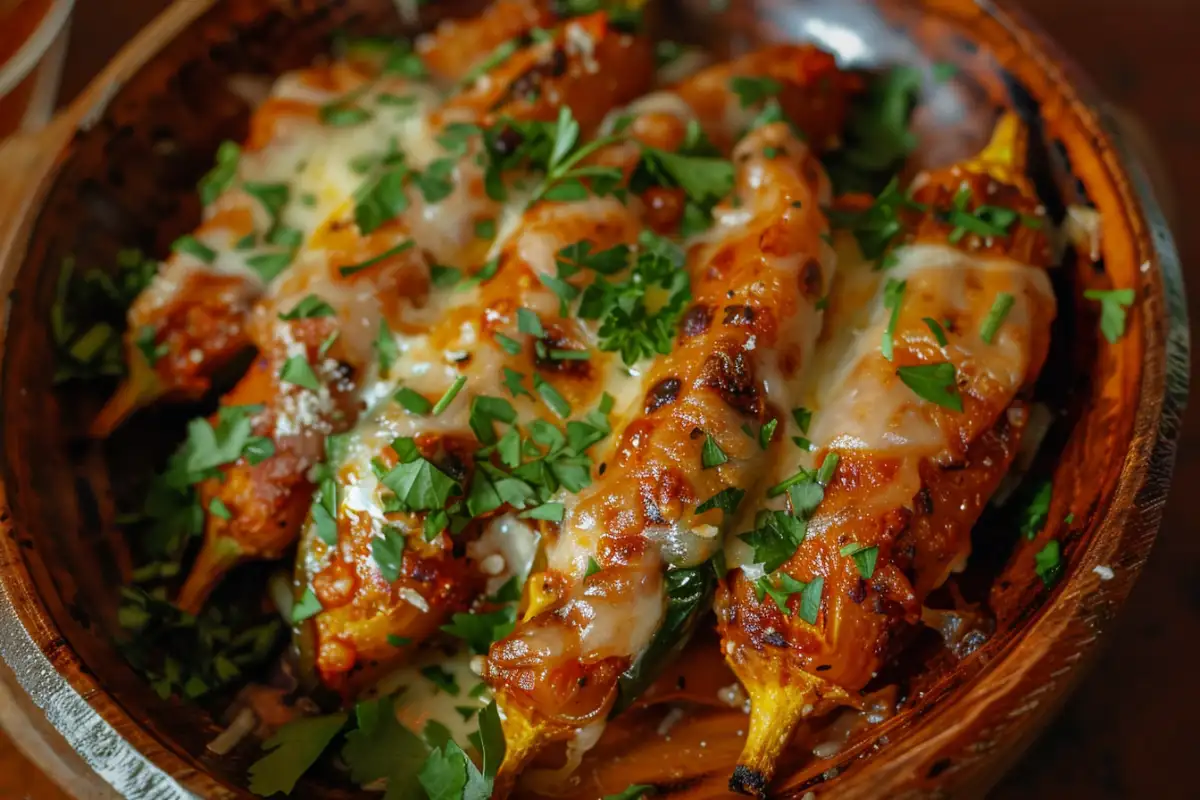 Stuffed Italian Long Hot Peppers Sausage and Cheese